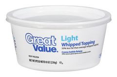 Great Value Fat Free Whipped Topping - 1Source