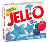 Jell-O Gelatin Dessert, Berry Blue, 6Oz - 1Source