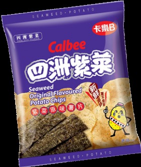 Calbee Four Seas Seaweed Original Flavoured Potato Chips 卡樂B 四洲紫菜原昧薯片 ...