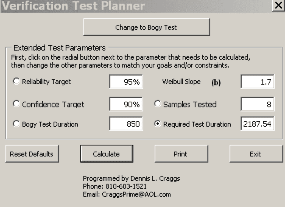 Extended Bogy Testing