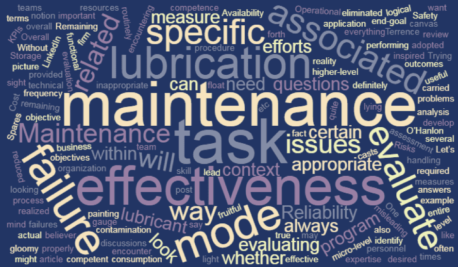 How do you measure the effectiveness of a maintenance task?