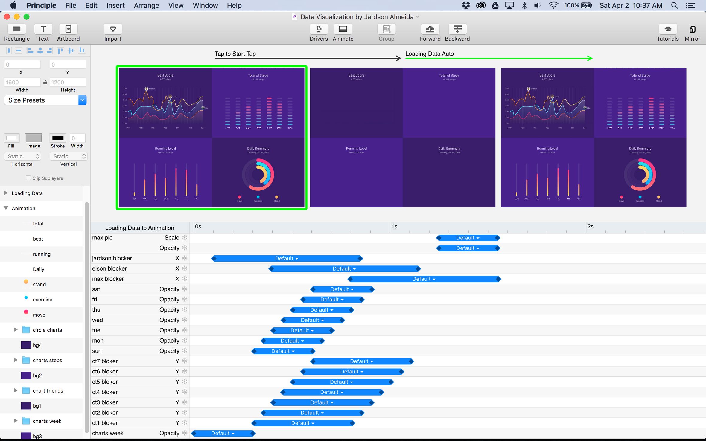 Tags: Dashboard Graphs Animation Principle Freebie
