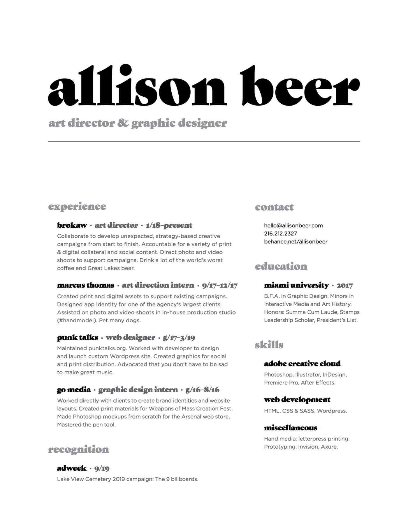 Tags: Art Director Bold