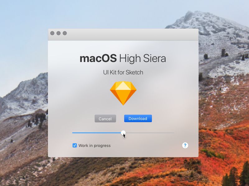 MacOS High Siera UI Kit freebie