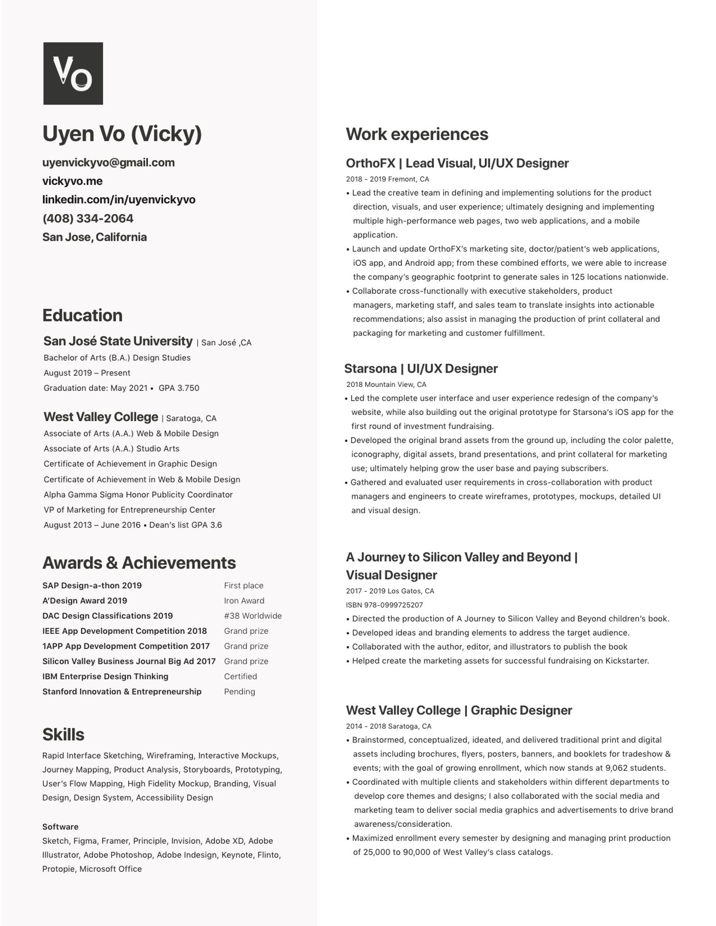 Tags: Student SJSU UX Visual