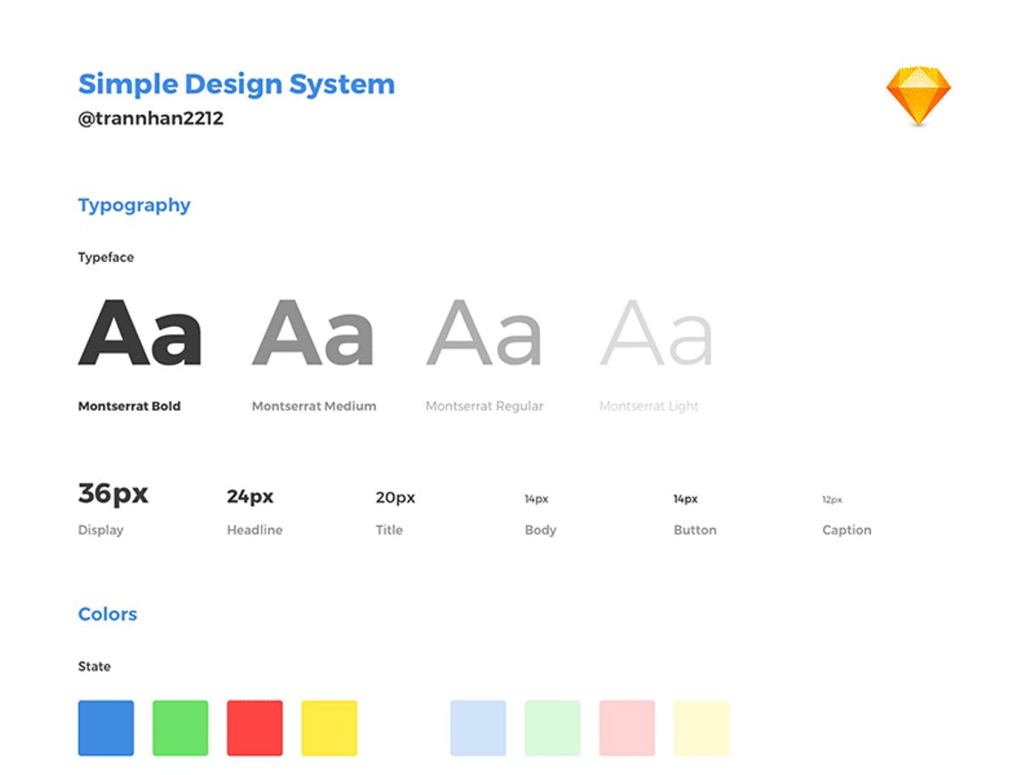 Simple Design System Freebie