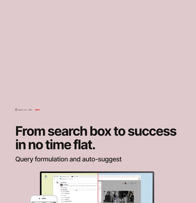 Query formulation and auto-suggest