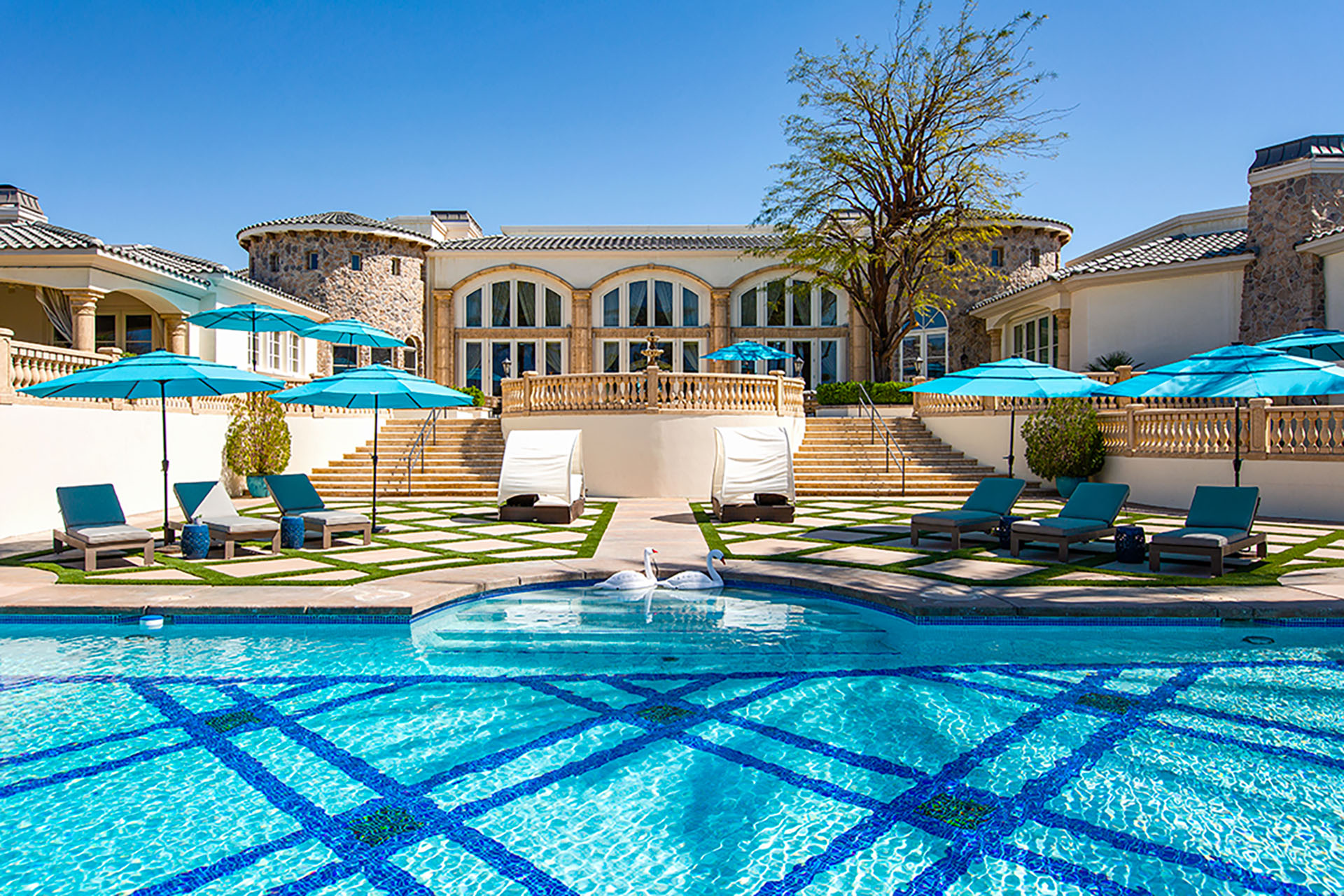 Chateau Dumont 18,000 sqft, 15 BR/13 BA Resort Compound Villa in Rancho ...