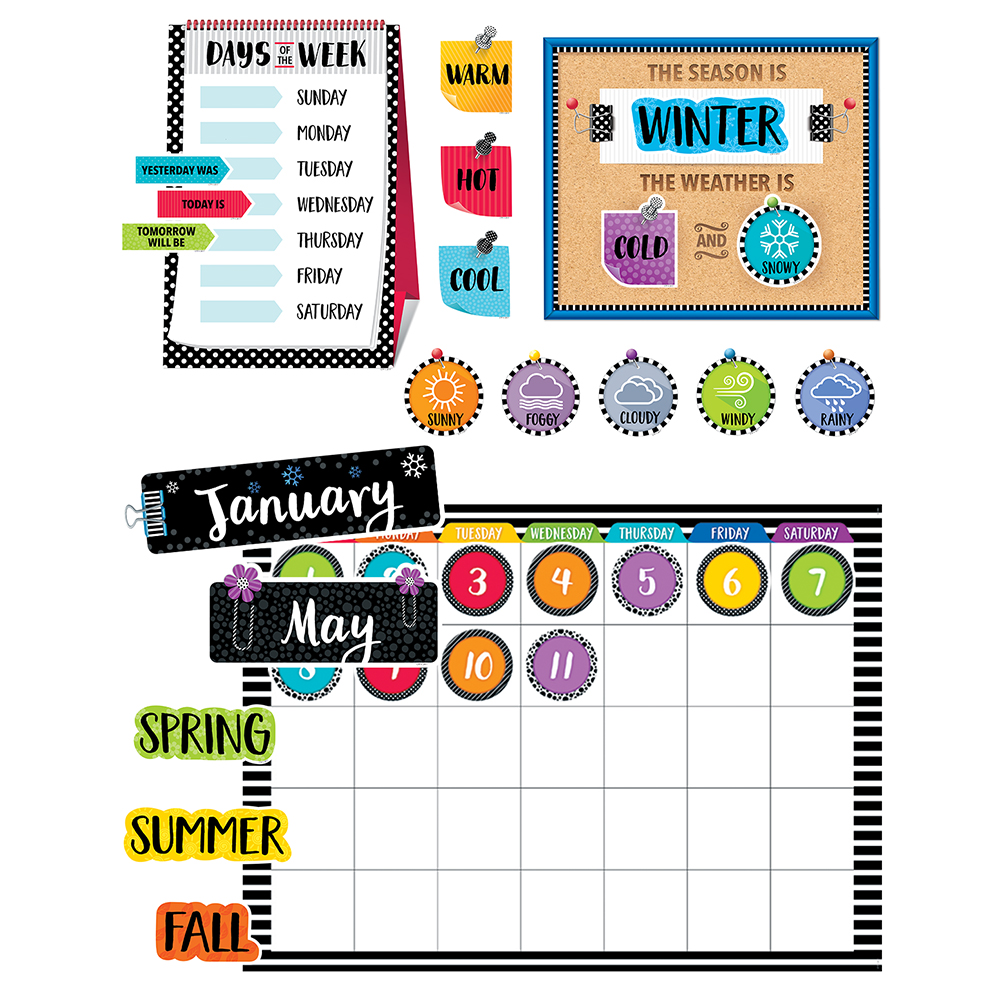Creative Teaching Press® Bold & Bright Calendar Bulletin Board Set ...