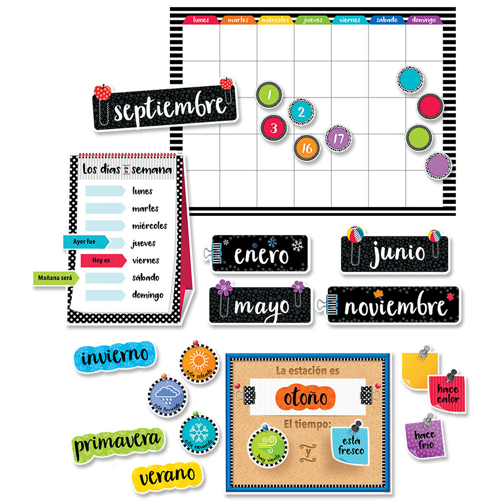 Bold & Bright Spanish Calendar Set - Knowledge Tree