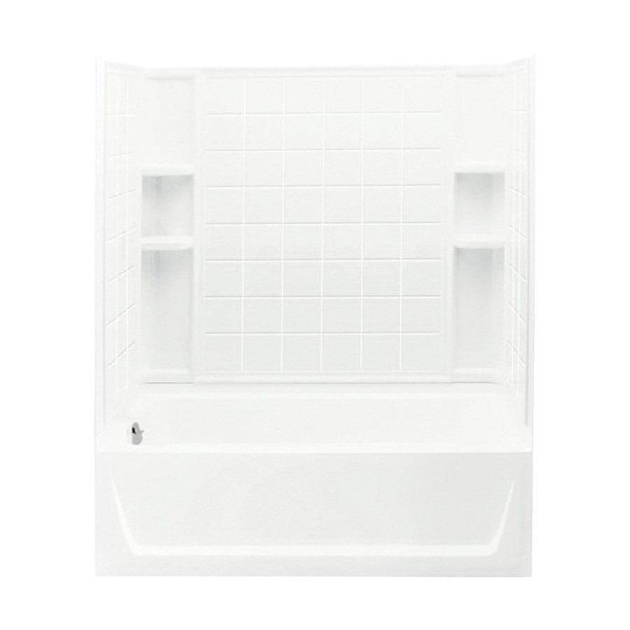 Pace Supply | Ensemble™ 4-Piece Tub & Shower, 75 x 60 in, Left Hand ...