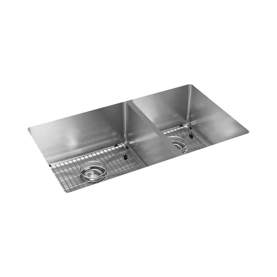Pace Supply | Crosstown® Transitional Kitchen Sink Kit, Polished Satin ...