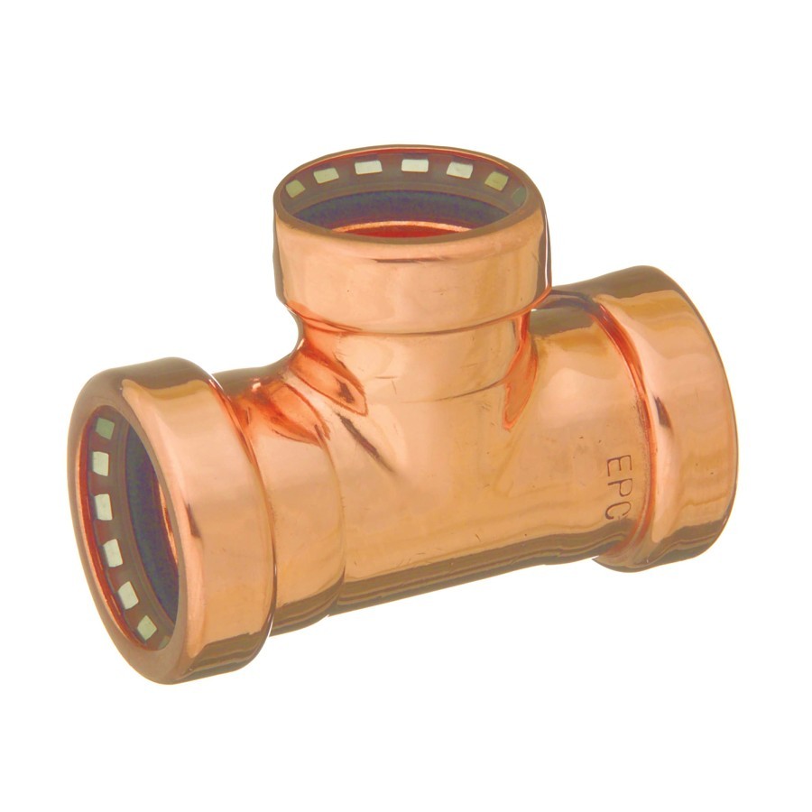 Pace Supply | CopperLOC™ Tee, 1 x 3/4 in, Push, Copper