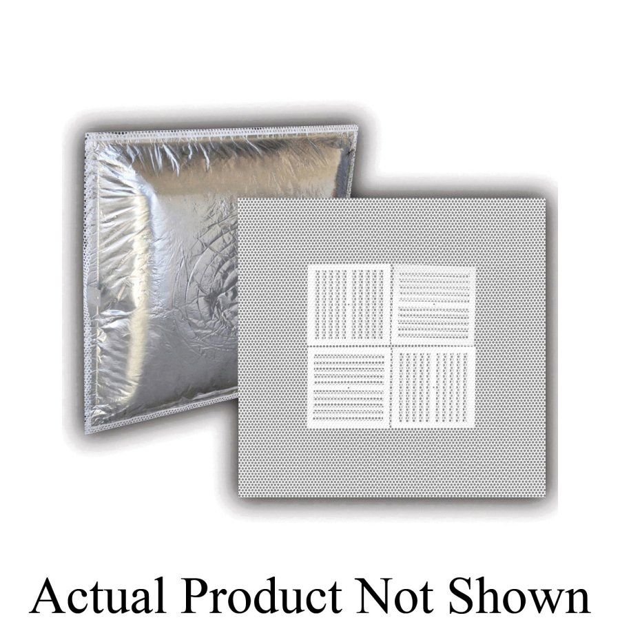 Pace Supply | Lay-In Fixed Perforated Face Diffuser, 4-Way, Steel, White