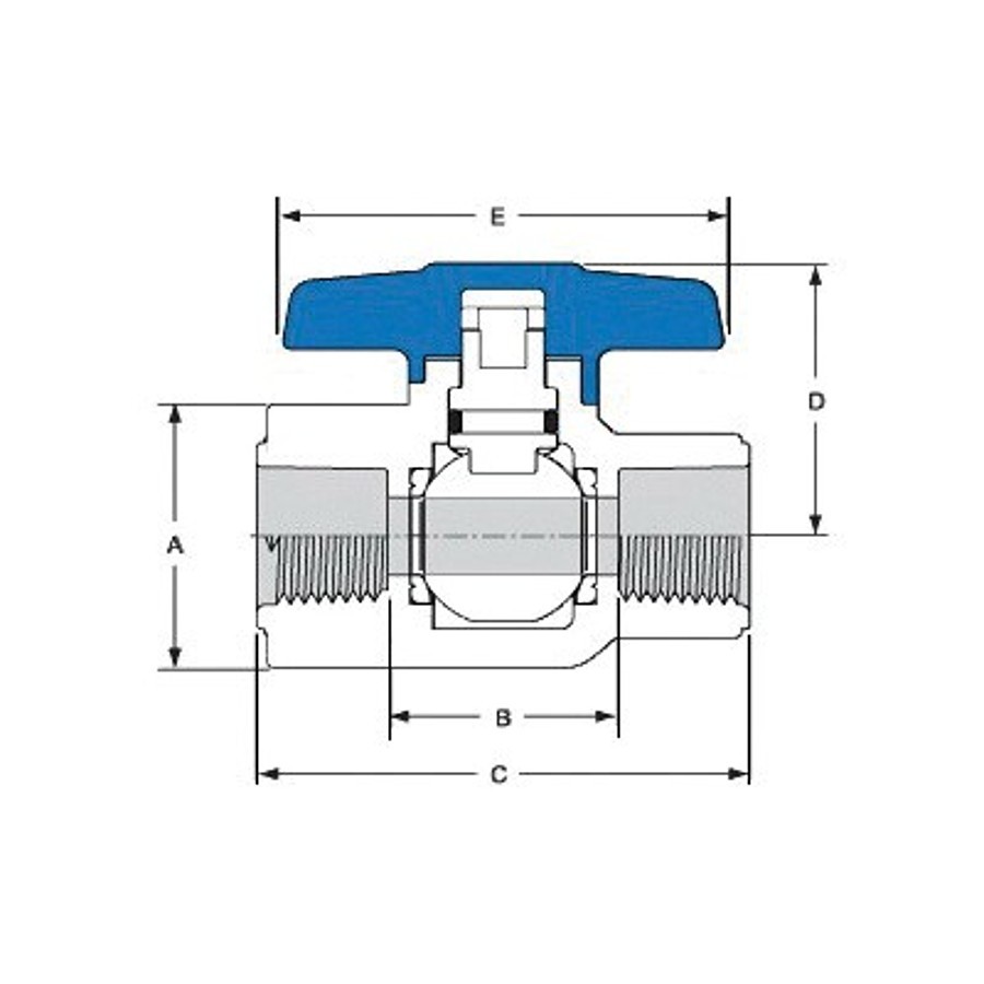 Pace Supply | 1-Piece Ball Valve, 1-1/2 in, FNPT, Standard Port, PVC ...
