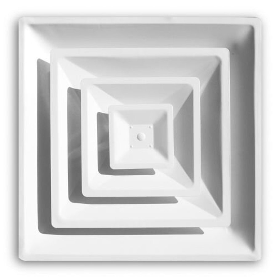 Pace Supply | Step Down Cone Diffuser, 4-Way, Steel, White