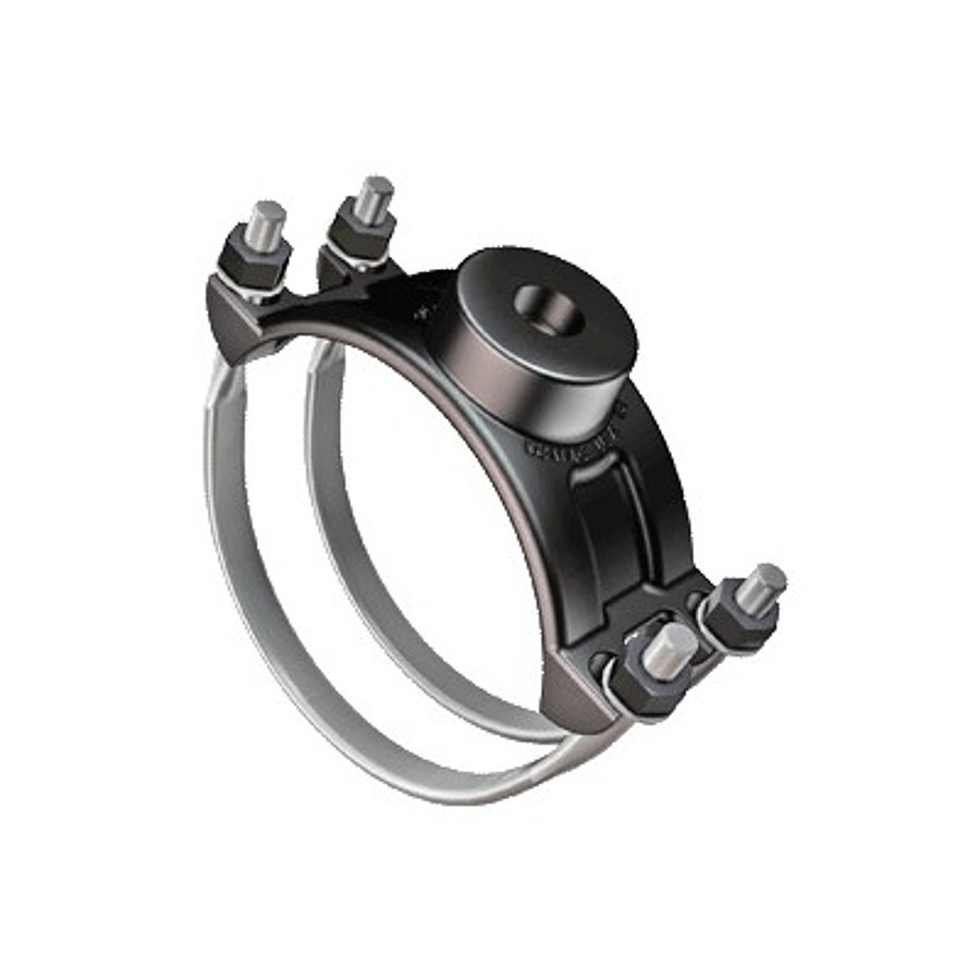 Pace Supply | 202NSSU Double Strap Pipe Saddle, 6 in, 2-1/2 in FNPT