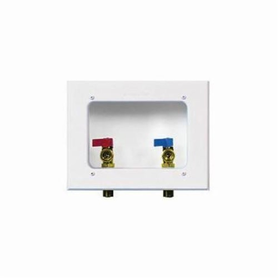 Pace Supply | Center Drain Washing Machine Outlet Box With Valve, Steel ...