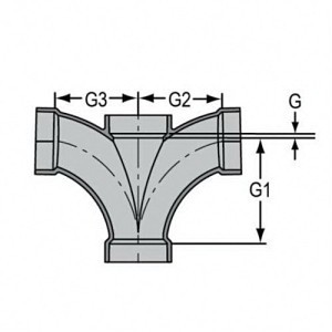 PACE Supply | LabWaste® Acid Waste Double Double Fixture Fitting, 2 x 1 ...
