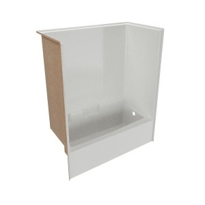 PACE Supply | 1-Piece Tub & Shower, 72 x 60 in, Right Hand Drain, White