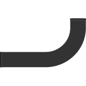 PACE Supply | Short Sweep Extended 1/4 Bend, 2 x 18 in, No Hub, Cast Iron