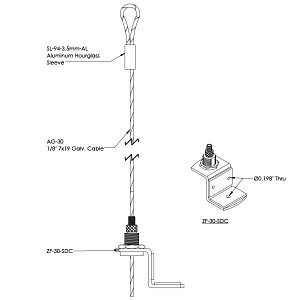 PACE Supply | HVAC Kit, 1/8 in Cable, Swaged Loop End Fitting, SDC Boot ...