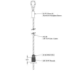PACE Supply | HVAC Kit, 1/8 in Cable, Swaged Loop End Fitting, ST1 ...