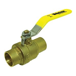 PACE Supply | 1-Piece Ball Valve, 1-1/4 in, C, Full Port, Brass Ball, Brass