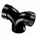 PACE Supply | DWV Double 90 deg Elbow, 2 in, Hub, ABS