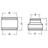 PACE Supply | 5002 Shielded Transition Coupling, 8 in, PVC/Stainless Steel