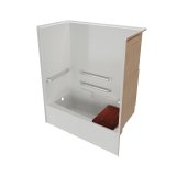 PACE Supply | 1-Piece Tub & Shower, 72 x 60 in, Left Hand Drain, White