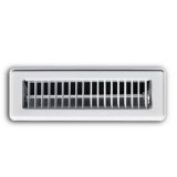 PACE Supply | Fixed Bar Floor Supply Register, 4 x 8 in, Steel, White