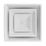 PACE Supply | Step Down Cone Diffuser, 12 in, 4-Way, Steel, White