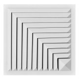 PACE Supply | Lay-In Directional Diffuser, 2-Way, Aluminum, White