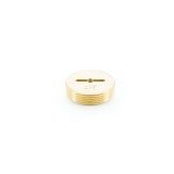 PACE Supply | Countersunk Tapped Cleanout Plug, 2-1/2 in, 1/4-20, Brass