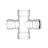 PACE Supply | Cross, 6 in, Gasket, SDR 35, DWV, PVC