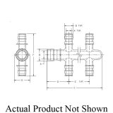 PACE Supply | 3-Port Manifold, 3/4 x (3) 1/2 in, Expansion PEX Mains, Poly