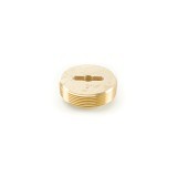 PACE Supply | Countersunk Tapped Cleanout Plug, 2 in, 1/4-20, Brass