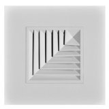 PACE Supply | Lay-In Directional Diffuser, 18 in, 2-Way, Aluminum, White