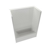 PACE Supply | 1-Piece Tub & Shower, 80 x 60 in, Right Hand Drain, White