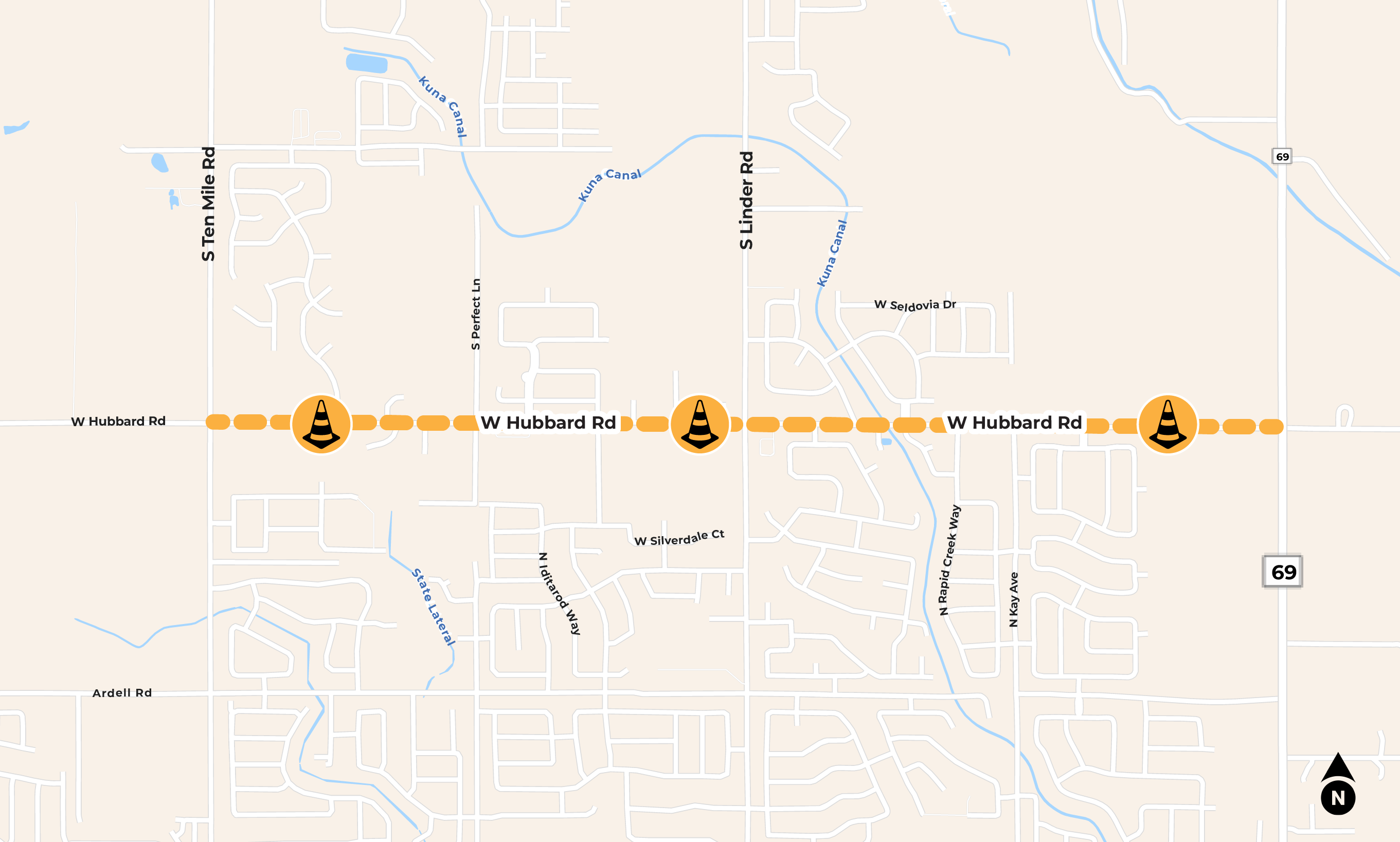 November 19, 2025 - Detour Map and Information | Hubbard Road, Ten Mile ...