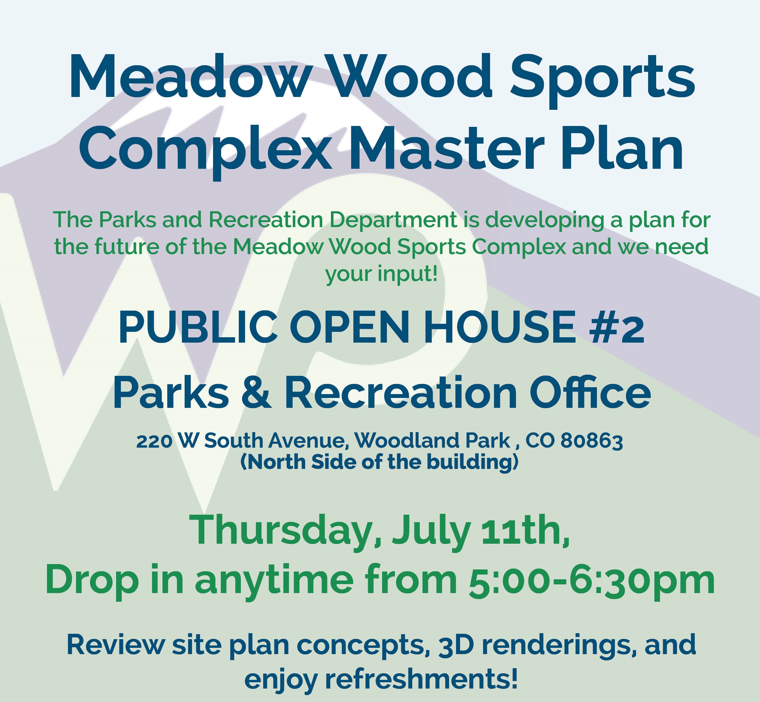 Meadow Wood Sports Complex Master Plan | What's Up Woodland Park