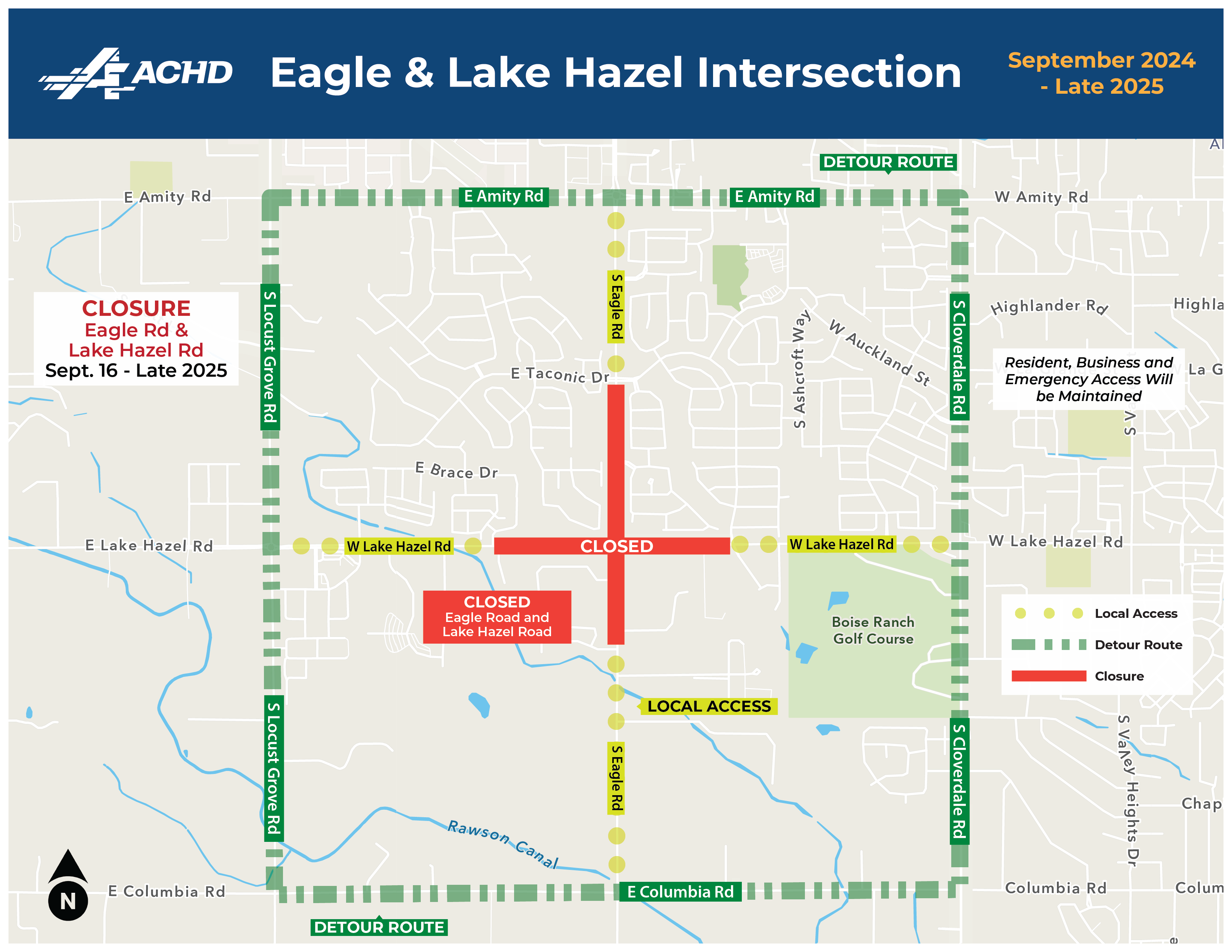 Eagle Road, Lake Hazel Road to Amity Road | ACHD Engage