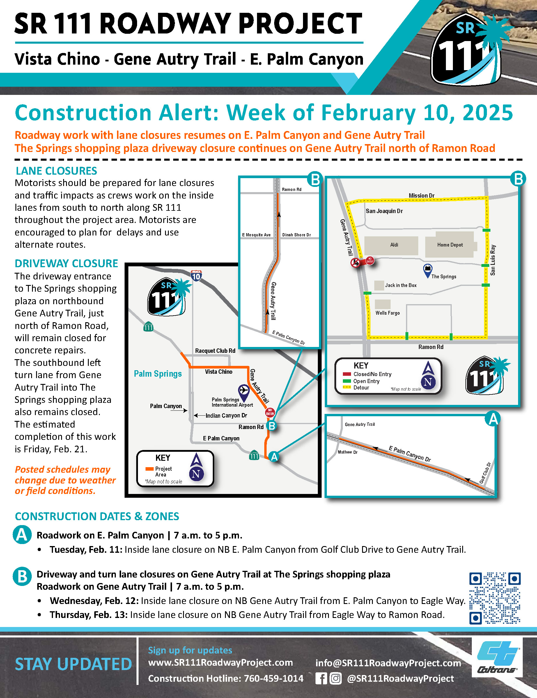 Caltrans Highway 111 Pavement Rehabilitation Project | Engage Palm Springs