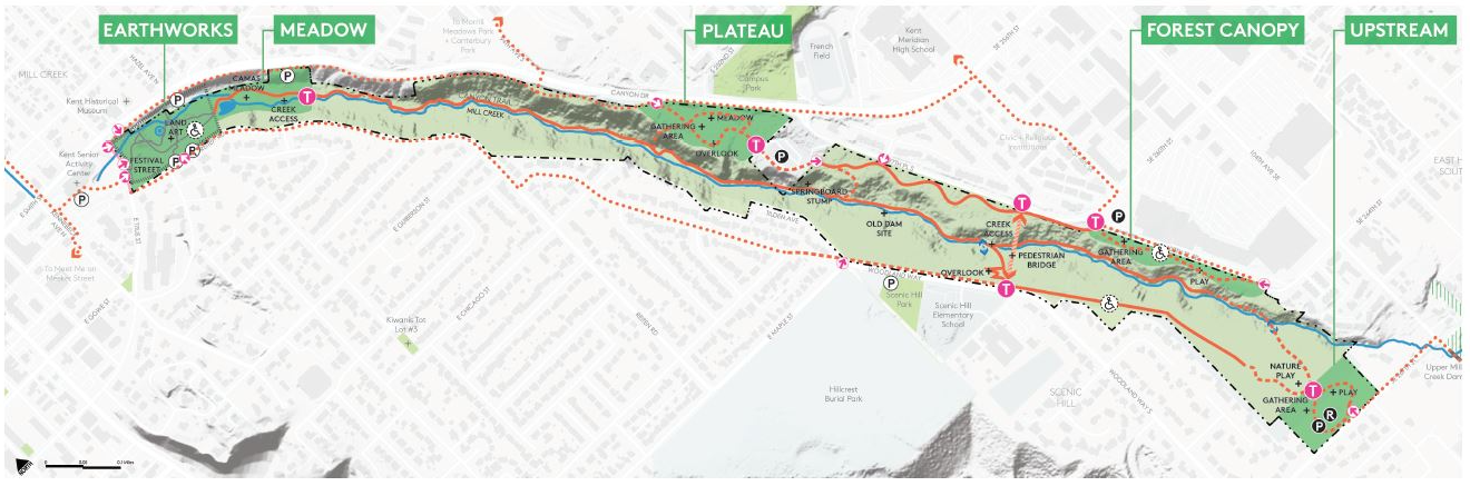 Mill Creek Canyon and Earthworks Park Framework Plan Map | Mill Creek ...