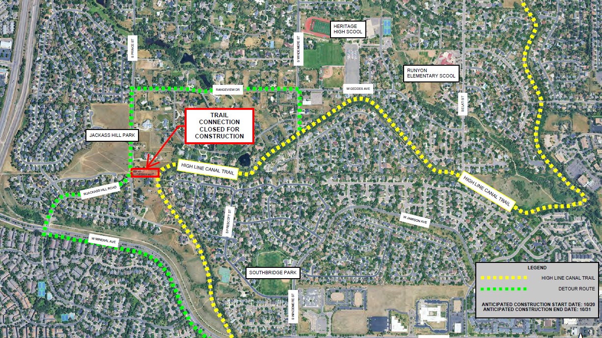 Trail Construction & Detour Route Sign | Prince Street Trail Connection ...