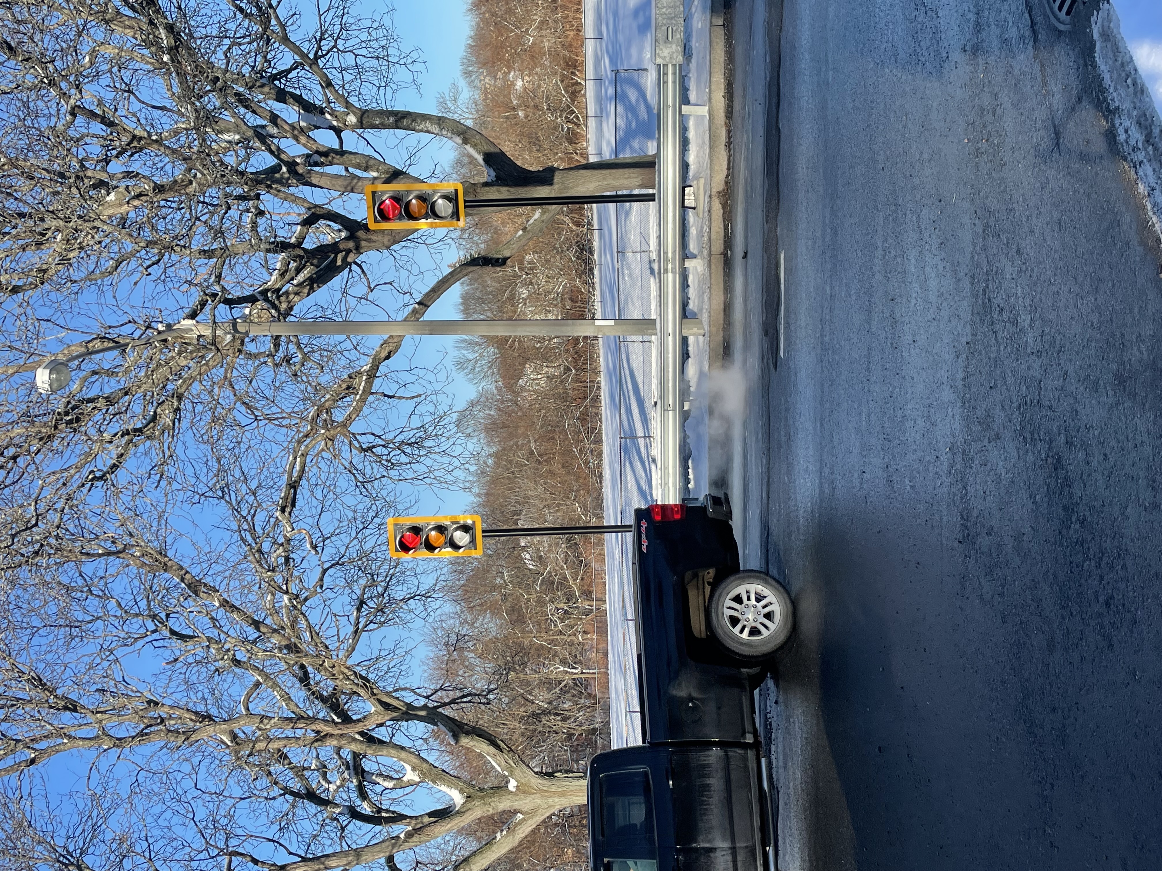 New Traffic Signal Activated | Intersection Redesign: Powder House ...