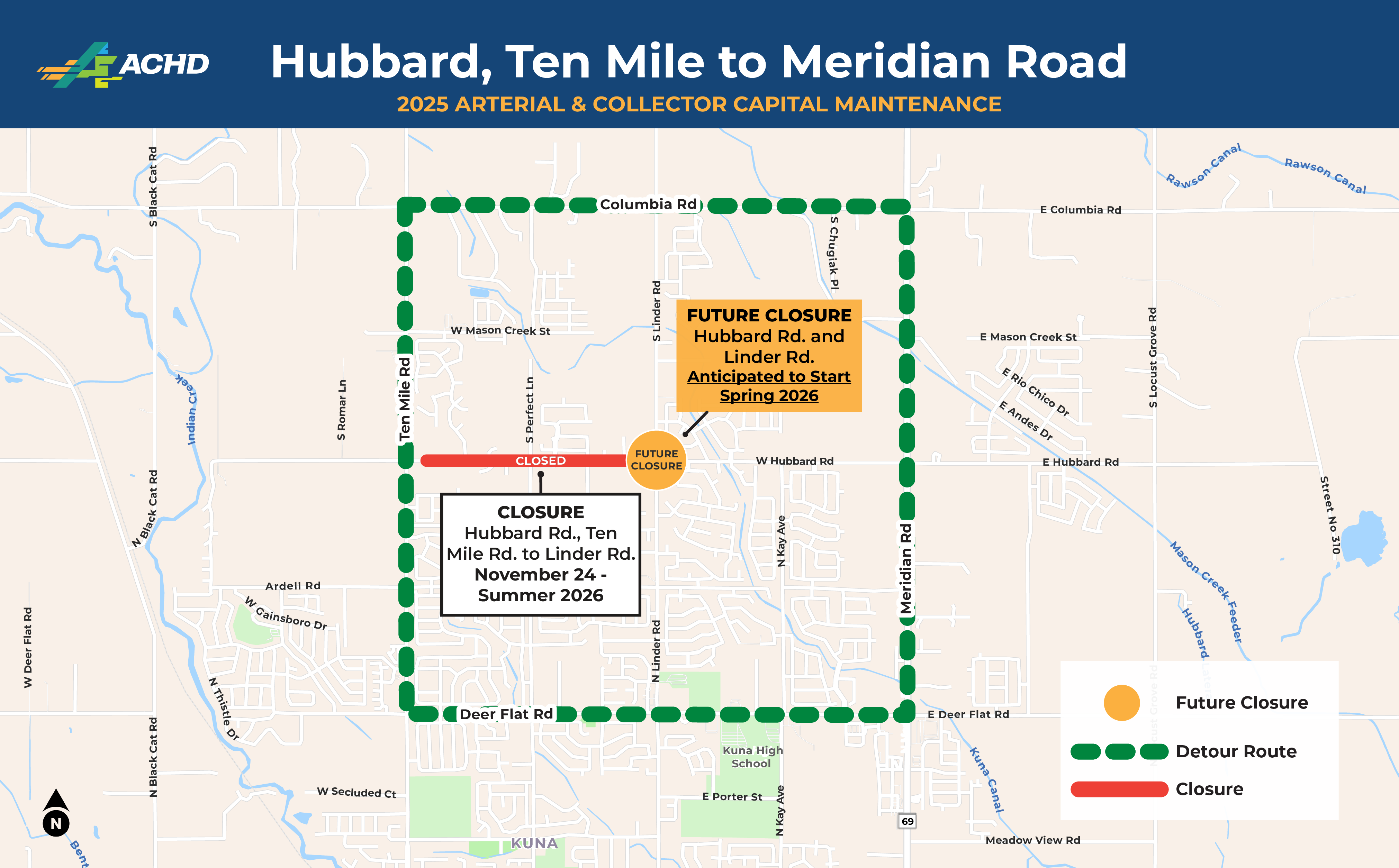 November 19, 2025 - Detour Map and Information | Hubbard Road, Ten Mile ...