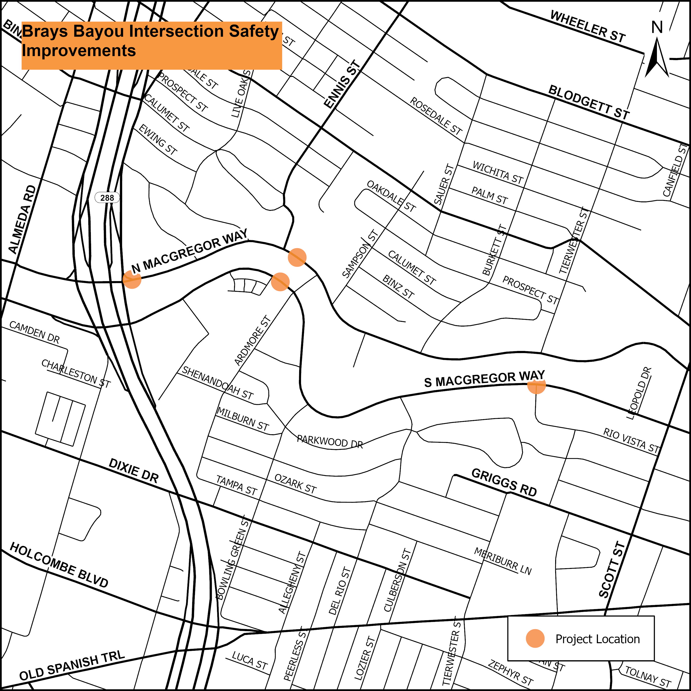 Brays Bayou Intersection Safety Improvements | Engage Houston
