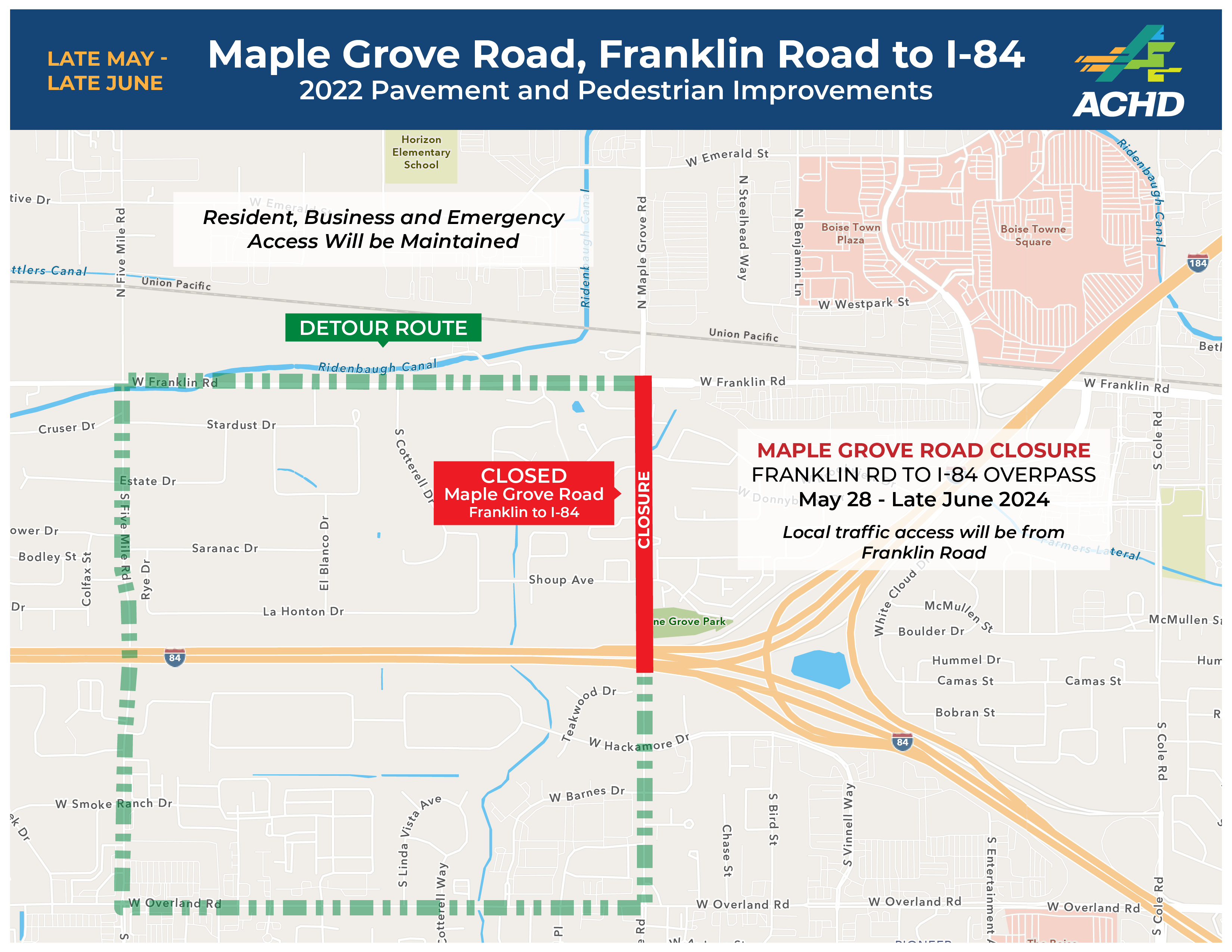 2022 Pavement and Pedestrian Improvements | ACHD Engage